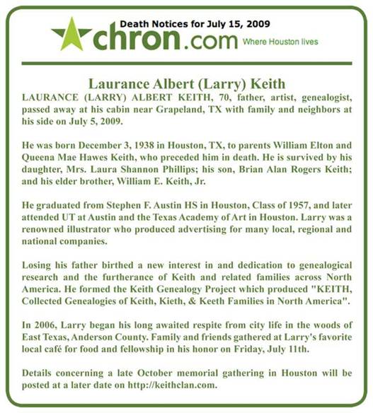 Larry Keith | Keith Clan
